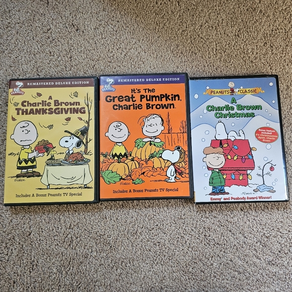 Peanuts | Media | Set Of 3 Peanuts Dvd Classics Charlie Brown Snoopy ...